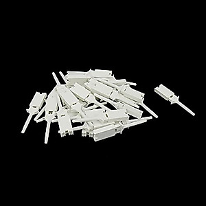 Bitray Flat Test Hook Clip Mini SMD White IC Test Hook Clip Grabbers Probe Jumper for Electronic Experiment - 30PCS