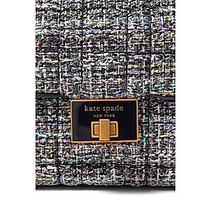 kate spade new york Evelyn Tweed Medium Convertible Shoulder Bag Black Multi One Size
