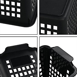 Begale Plastic Storage Trays Basket for Kitchen, Bathroom Organizer, Set of 6