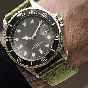 WOUKUP Military Quick Release Nylon Watch Bands Premium Seat Belt Material Watch Strap 18mm 20mm 22mm Watchband for Men and Women