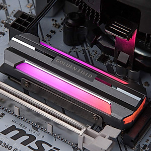 CALIDAKA M.2 2280 Heatsink Cooler,SSD Heatsinks ARGB Thermal Pad 5V 3pin Radiator M.2 SSD Cooling Sink,Solid State Disk Radiator for 2280 M.2 SSD