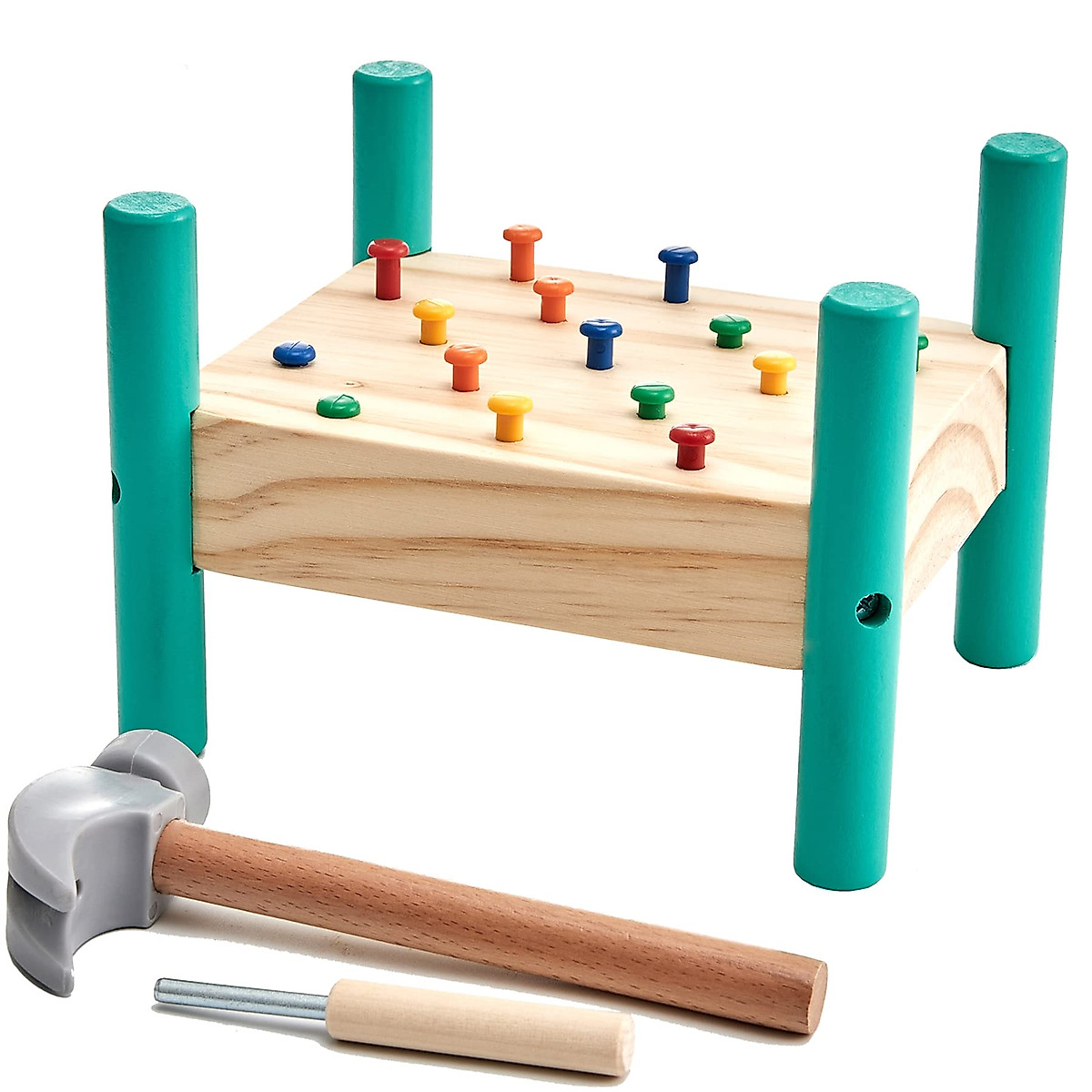 Lanttoe Wooden Hammering Pounding Toy - Preschool Educational Toy for Toddlers- Montessori Toys for Toddlers Learning Fine Motor Skills Age 3-6 Years Old