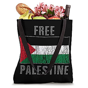 Free Palestine Distressed Flag Save Palestinians Tote Bag