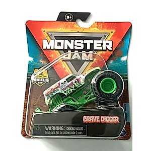 MonsterJam Grave Digger (Chrome), Wheelie Series 21 (1:64 Scale diecast)