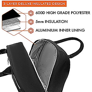 OPUX Insulated Lunch Box for Women | Lunch Bags for Women, Girls, Teens | Cute Black Reusable Thermal Lunch Tote Purse Cooler for Kids, School, Work, Office, Adult | Fits 12 Cans (Black)