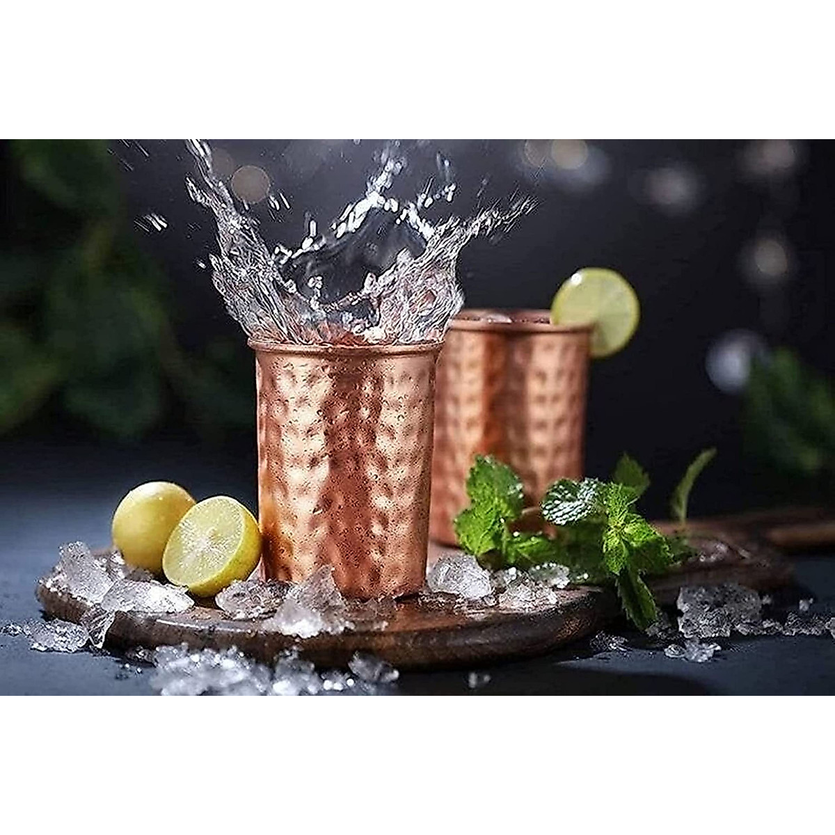 2 Activelife Hammered Design Pure Copper Tumbler Set of 4 | Drinking Water with Copper Cups | Premium Quality Copper Tumblers for Home, Office, Hotel, Travel, and Gifting - Each 10.08 Ounce