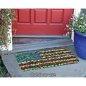 Toland Home Garden 800051 Field of Glory Summer Door Mat 18x30 Inch 4th of July Outdoor Doormat for Entryway Indoor Entrance