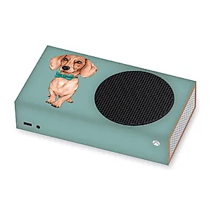 Head Case Designs Officially Licensed Barruf Dachshund, The Wiener Art Mix Vinyl Sticker Gaming Skin Case Cover Compatible with Xbox Series S Console