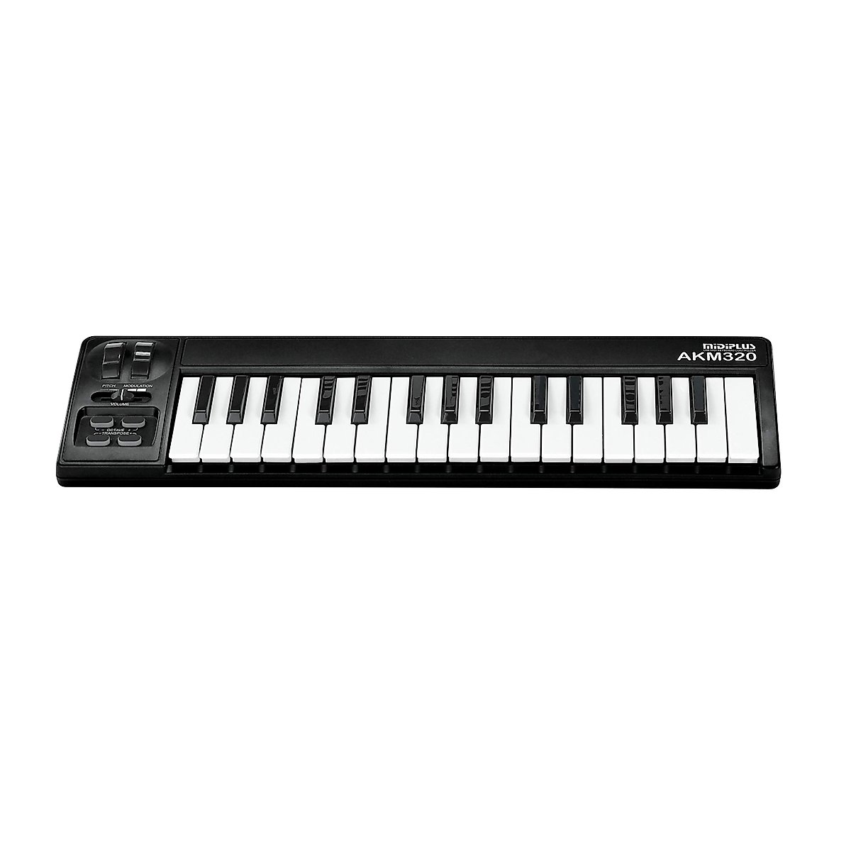 MIDIPLUS AKM320 USB MIDI Keyboard Controller, Black, 32-key