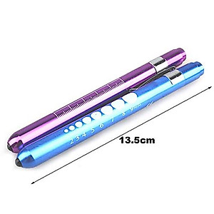 Move on Medical Penlight Pocket Pen Flashlight Emergency Relief Replaceable Battery Reusable Suitable for Surgeons, Nurses, Multicolor