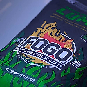 Fogo Eucalyptus All Natural, Rodizio Quality Lump Charcoal for Grilling and Smoking, 17.6lb Bag