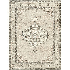 Becki Owens x Surya Lila Medallion Area Rug, 9'2" x 12', Brown