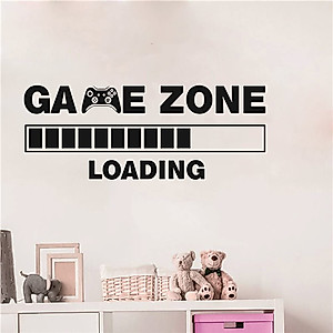 UILMNIY Kids Room Game Zone Loading Decor Wall Sticker Boys Bedroom Gaming Room Wall Decal Living Room Wall Art Mural AFN112 (57x25cm)
