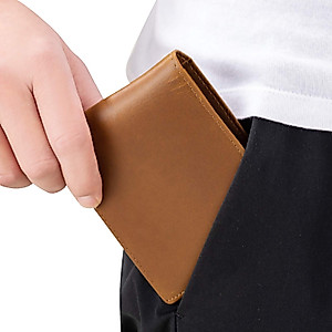 Fundykee Engraved Mens Wallet Personalized Leather Wallet for Men Husband Dad Son Boyfriend Love Custom Gifts (Tri-fold wallet to my love)