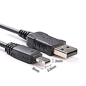 GuangMaoBo USB Power Data sync Lead Cable for CASIO Exilim Camera EX-S7 S10 S12 Z1 Z2 Z8 Z9 Z11 Z18 Z19 Z20 Z29 EX-ZR20 ZR200 Z3000 ZR300 ZR1000 ZR1500 TRYX ZR1200 EX-TR100