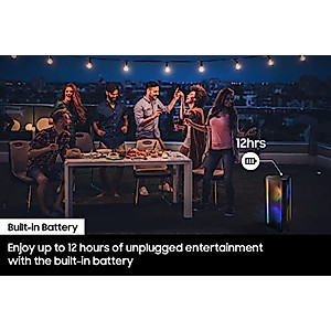 SAMSUNG MX-ST40B Sound Tower High Power Audio, 160W Floor Standing Speaker, Bi-Directional Sound, Built-in Battery, IPX5 Water Resistant, Party Lights, Bluetooth Multi-Connection, 2022