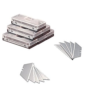 Nova 50-Pack Round Point Utility Knife Blades for Box Cutter, SK5 Carbon Steel, Durable and Cost-effective, Utility Blades for Most Standard Utility Knives
