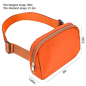 Everywhere Belt Bag, Fashion Small Waist Pouch Fanny Pack Crossbody Bags for Women Men, Unisex Mini Belt Bag with Adjustable Strap for Travel Run Outdoor Cycling and Shopping(Orange)
