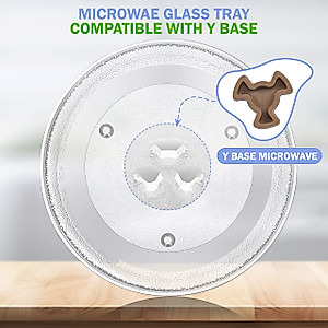 Microwave Plate Replacement 10.6 Inch for WB48X21336 Microwave Oven Turntable Plate - GE Replacement Microwave Glass Plate Fits Many Brands Plates - Rotating Dish Tray For Better Reheating and Cooking