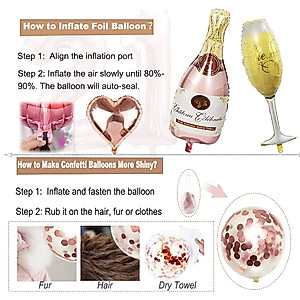 21st Birthday Decorations for Her | Rose Gold Happy 21st Birthday Party Decorations for Her | 21 Number Balloons Perfect for 21st Birthday Party Supplies