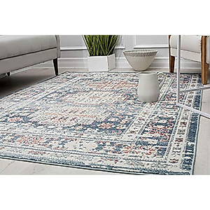 Rugs America Gallagher Collection GL55C Prussian Sundara Transitional Vintage Area Rug 8' x 10'