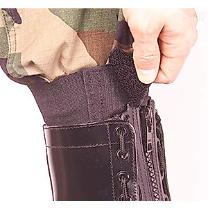 Raine Black Boot Blousers -1 Pair- Boot Blousers - Military Boot Straps - Military Boot Bands - Tuck Tight Strips - 1 Inch Wide