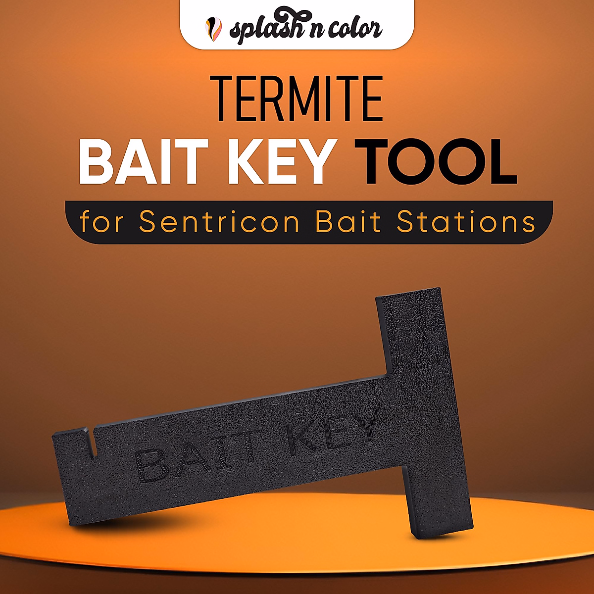 SplashNColor Termite Bait Stations Key & Hook Tool for Sentricon - Easy-Open Termite Bait Station Key, Comfort-Grip Design for Safe, Efficient Bait Retrieval Termite Control, Bait Station Key