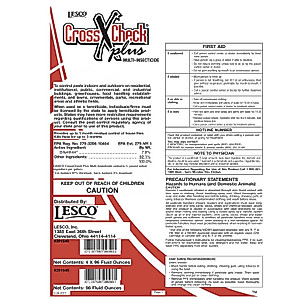 Lesco CrossCheck Plus Multi-Insecticide 96oz | Premium USA Supply Gloves for Safe Eradication | USA Supply Pest ID Card