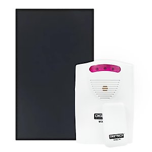 Digiteck Wireless Pressure Mat Doorbell and Alarm Systems, for Home, Flat Security White & Black