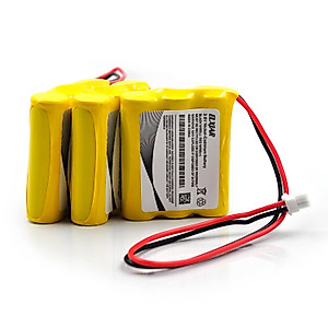elxjar (3-Pack) 3.6V 1000mAh AA B15CS03 Ni-CD Battery Pack Replacement for Saft B15CS03, Emergency and Exit Light White Connector Emergi-Lite C8, OSA022SC