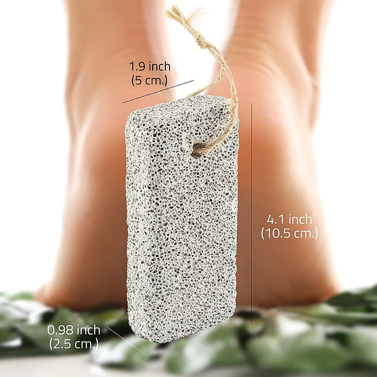 Pumice Stone - Callus Remover and Foot Stone Scrubber - Exfoliating Foot Stone Pumice Rock for Hard, Dry and Dead Skin on Heels, Body, Feet (Pack of 2) (White)