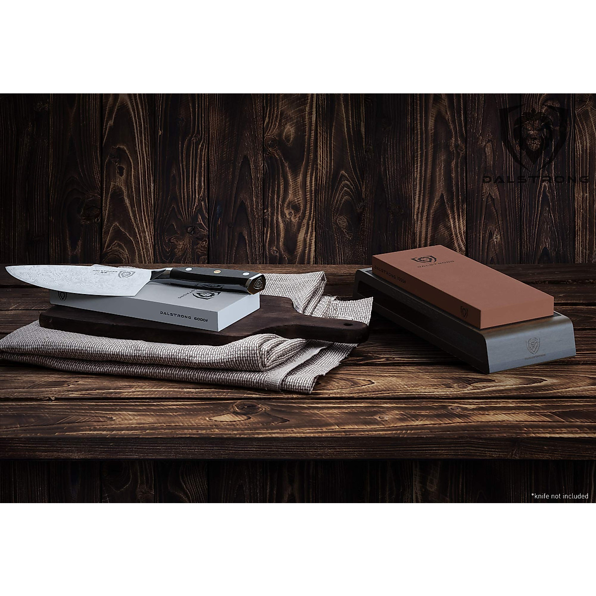 Dalstrong The Gladiator Series Elite Serrated Slicing & Carving Knife 14" Bundled with Premium Whetstone Kit #1000/#6000 Grit