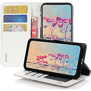 STENES Bling Wallet Phone Case Compatible with Samsung Galaxy Z Fold 2 5G - Stylish - 3D Handmade Flowers Design Leather Girls Women Cover with Screen Protector [2 Pack] - Pink