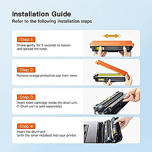 E-Z Ink (TM Compatible Toner Cartridge Replacement for Brother TN225 Yellow to Use with MFC-9130CW HL-3170CDW HL-3140CW HL-3180CDW MFC-9330CDW MFC-9340CDW HL-3180CDW DCP-9020CDN (Yellow, 1 Pack)