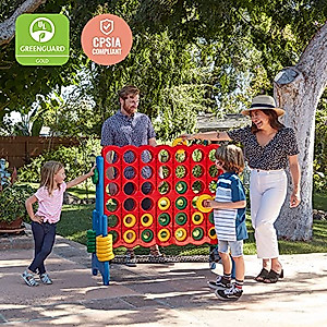 ECR4Kids Jumbo 4-To-Score with Mesh Net and Carry Bag, Giant Game, Assorted