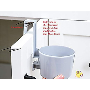 JWCE SHOP Hair Dryer Rack Over-The-Cabinet Hair Dryer Holder, Holster for Master, Guest, Kid's Bathroom, Vanity, 5.4" x 4" x 3.4" - White