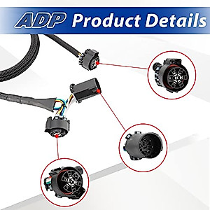Truck Bed 7-Foot 7-Pin Trailer Wiring Harness Extension Compatible with Chevy, Dodge, Ford, GMC, Toyota Vehicles - Silverado 1500 2500 3500, Ram, F-150 250 350, Sierra, Tundra # 56070