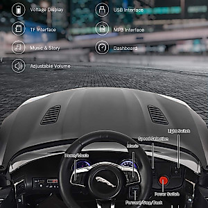 Costzon Ride on Car, Licensed BMW i8, 12V Battery Powered Electric Vehicle w/ 2 Motors, Remote Control, 3 Speeds, LED Lights, MP3, Horn, Music, Spring Suspension, Kids Car to Drive (Black)