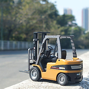 Ailejia Forklift Trucks Toy Alloy Fork Truck Models Warehouse Construction Truck Vehicle Model Engineering Car Toy Boy Gift (Forklift)
