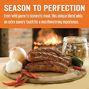 LEM Products Backwoods Cajun Jerky Seasoning, Ideal for Wild Game and Domestic Meat, Seasons Up to 25 Pounds of Meat, 22.2 Ounce Packet with Pre-Measured Cure Packet Included