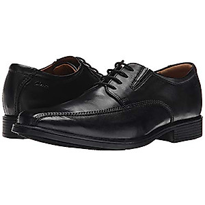 Clarks mens Tilden Walk Oxford, Black Leather, 10.5 US