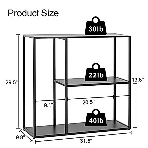 DCLRN Console Table,Sofa Table Entrance Table Narrow Long with Storage Rack for Entrance,Foyer,Hallway, Sofa,Living Room,Bar,Kitchen(Black)