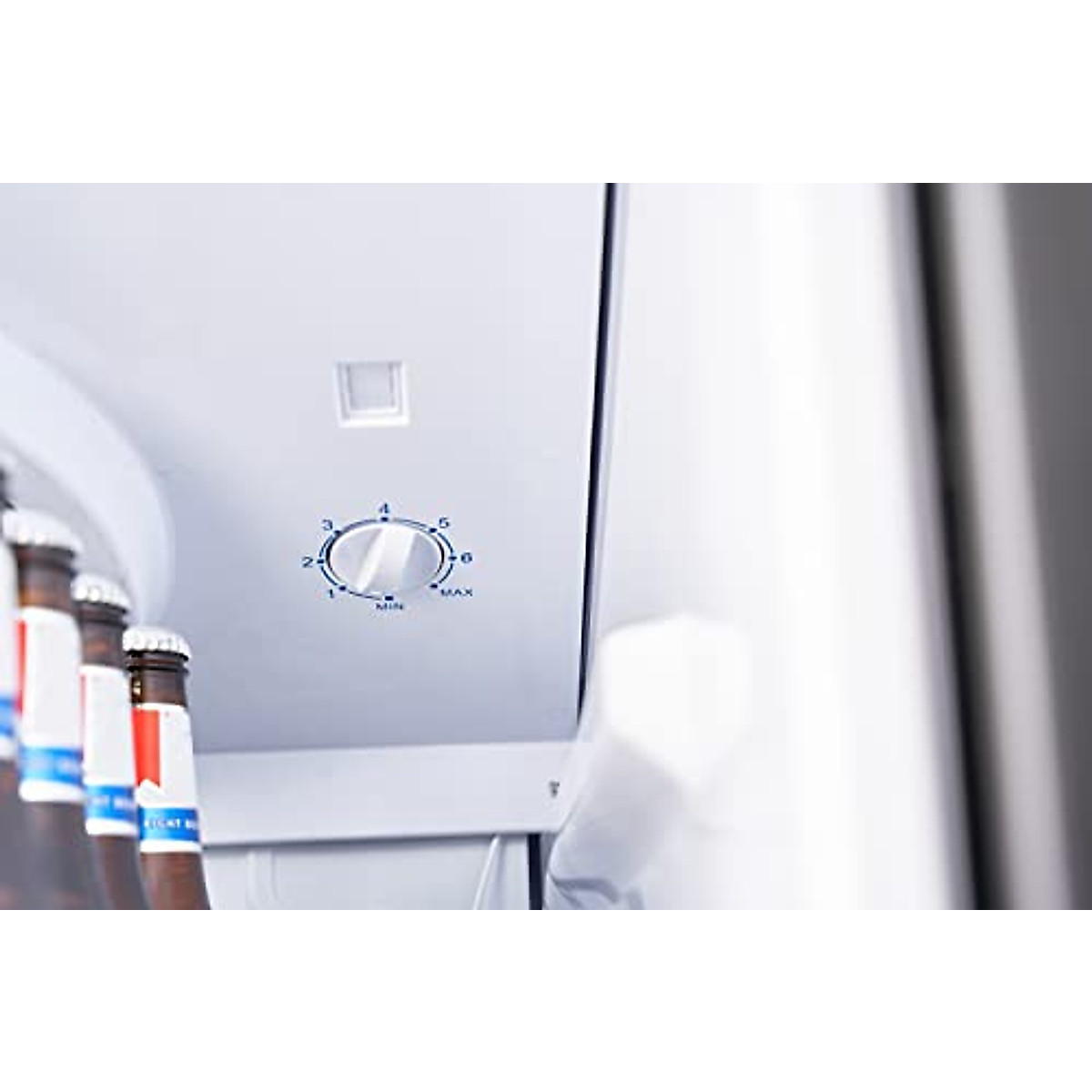 PremiumLevella PRF90DX Single Glass Door Merchandiser Refrigerator -Beverage Display Cooler-9.0 cu ft-Silver