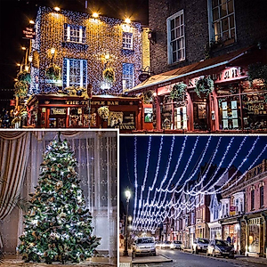 Qunlight 2 Pack Solar String Lights, 100 LED 33ft Solar Waterproof Fairy Led String Lights for Halloween,Christmas, Bedroom, Patio, Wedding, Party, Indoor, Outdoor Backyard Tree Decor (White)