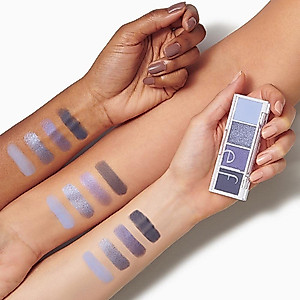 e.l.f. Bite-Size Eyeshadow, Ultra-Pigmented Eye Makeup Quad, 4 Matte & Shimmer Shades, Creamy & Blendable Powder, Açaí You, 0.12 Oz