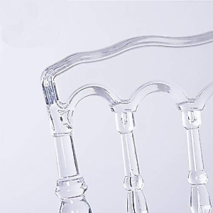 2 Napoleon Chairs Modern Furniture Clear Transparent Crystal for Home Banquet Wedding Restaurant Dining Room Outdoor Hotel Hall Rental Christmas Party Office