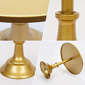 Gold Cake Stand for Dessert Table, 5PCS Metal Cake Stands Table Display Set, Pastry Trays, Wedding Cupcake Stand Set Pedestal/Display/Plate/Stands and Trays, Birthday Party Decorations for Tables