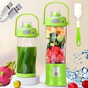 Portable Blender for Shakes and Smoothies,270 Watt Personal Size Blenders,20 oz Waterproof Blender Cup with Travel Lid,Type-C USB Rechargeable on the go Blender Mixing Machine with 6 Blades