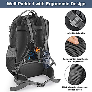 G4Free 50L Hiking Backpack Waterproof Daypack Outdoor Camping Climbing Backpack with Rain Cover for Men Women