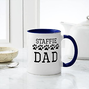 CafePress Staffie Dad Mugs Ceramic Coffee Mug, Tea Cup 11 oz